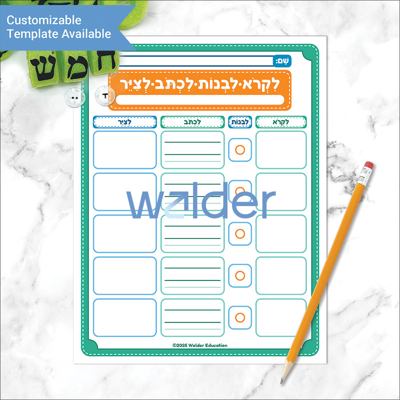 Read It, Build It, Write It, Draw It: Template - Walder Education