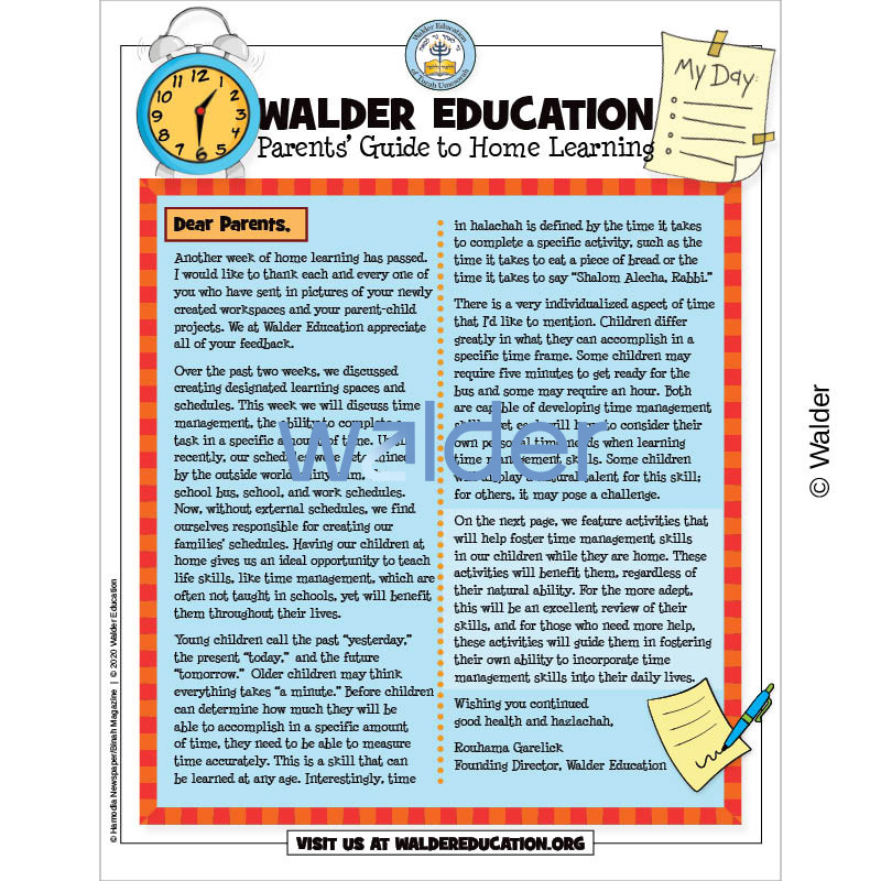 Parents Guide to Home Learning - Week 5 - Walder Education