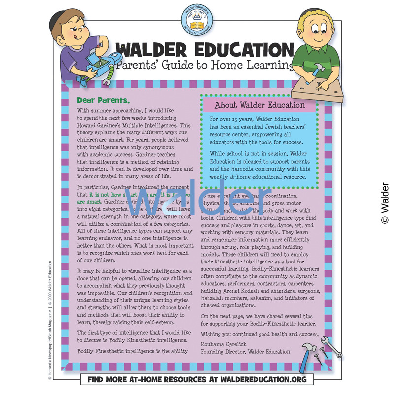 Parents Guide to Home Learning - Week 13 - Walder Education