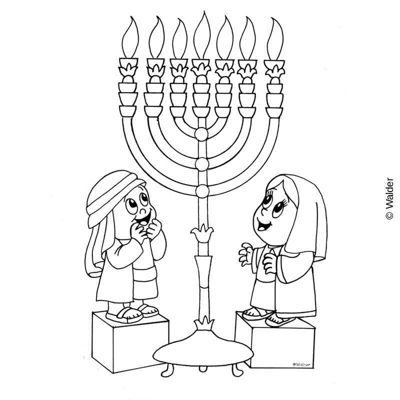 Standing with Beis Hamikdash Menorah - Walder Education