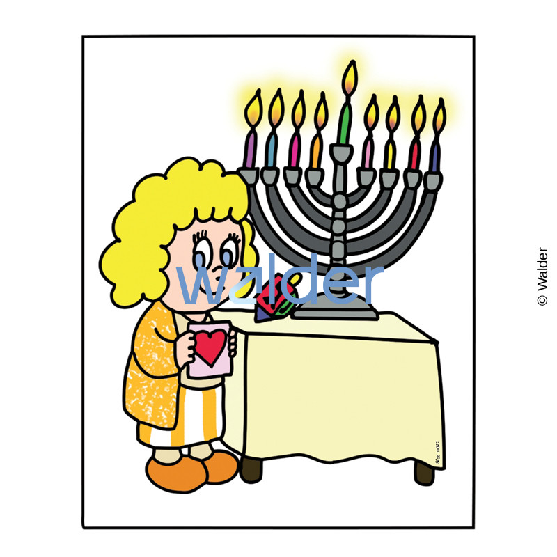 Standing with Menorah - Walder Education