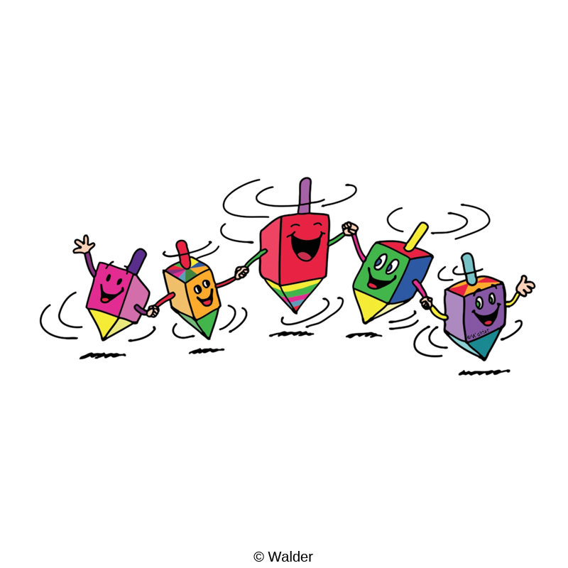 Dancing Spinning Dreidels - Walder Education