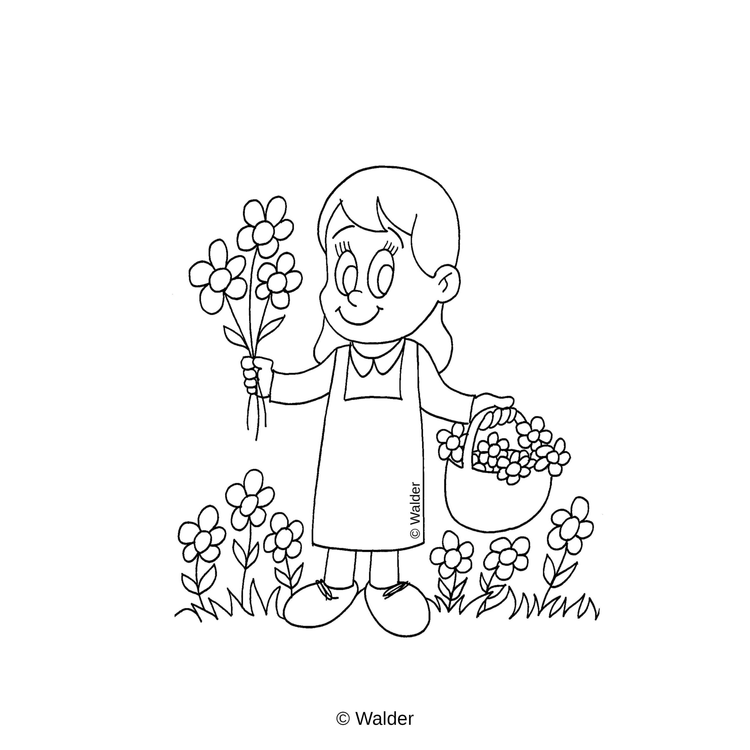 Girl Picking Flowers - Walder Education