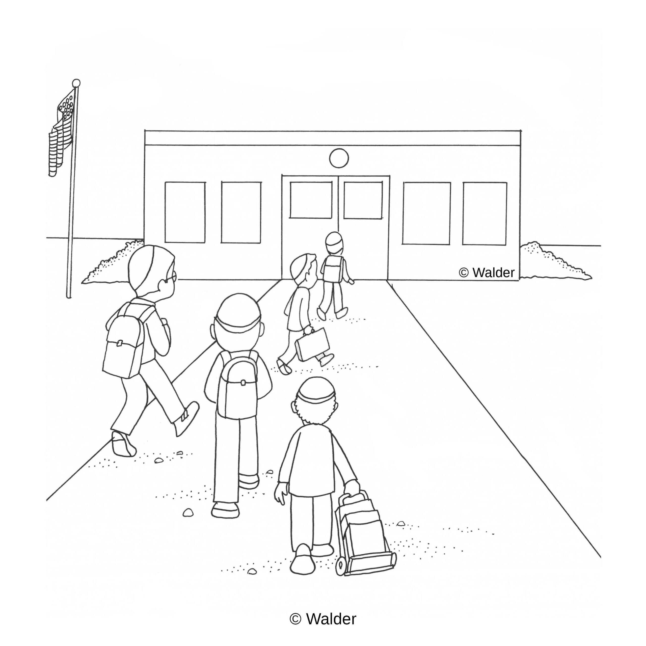 Walking Into School Building - Walder Education