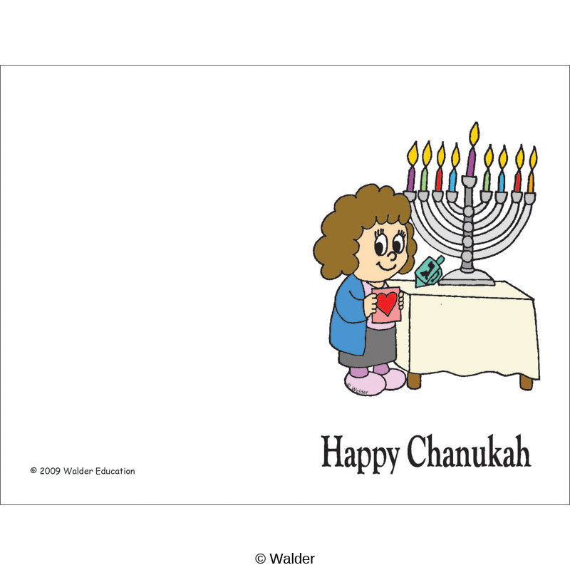 Happy Chanukah Card - English - Walder Education