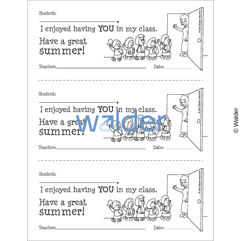 Have a Great Summer Card - Girls - Walder Education