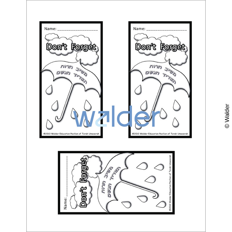 Don't Forget Mashiv Haruach Cards - Walder Education