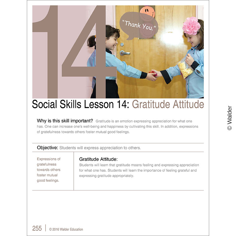15 Steps to Social Success: Lesson 14 – Gratitude Attitude - Walder ...