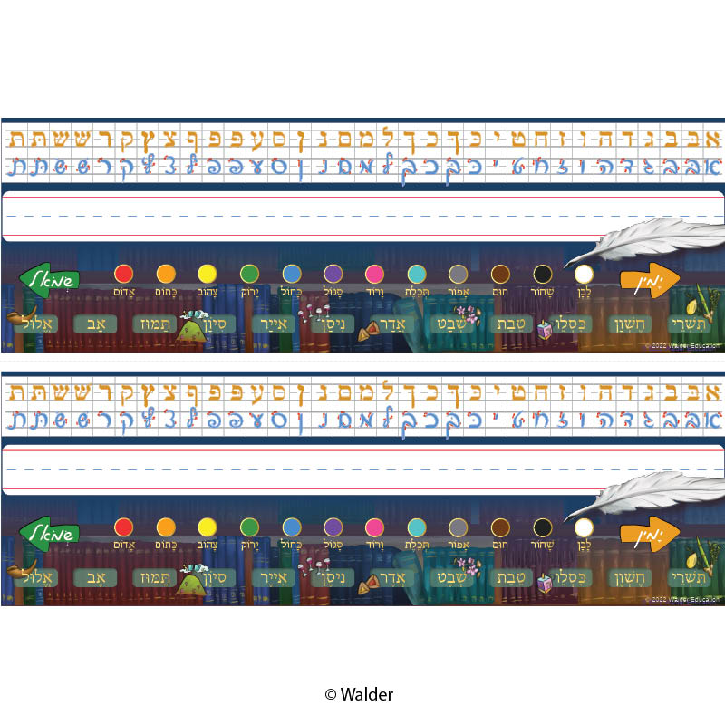 Sefer and Quill Desk Strip - Walder Education