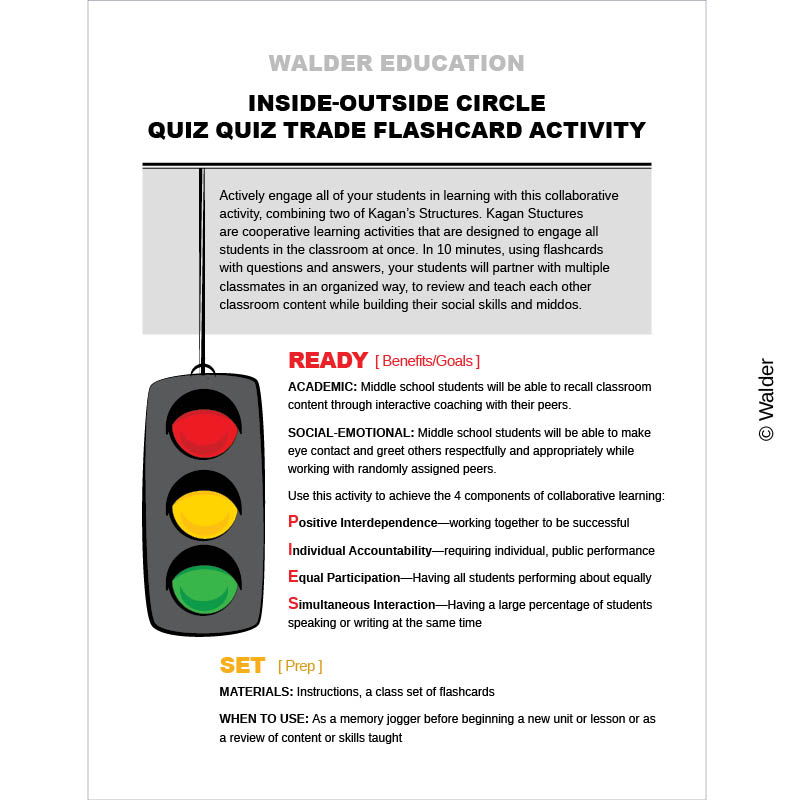Inside-Outside Circle Quiz Quiz Trade Flashcard Activity - Walder Education