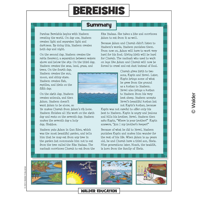 Weekly Parsha Guide: Bereishis - Walder Education