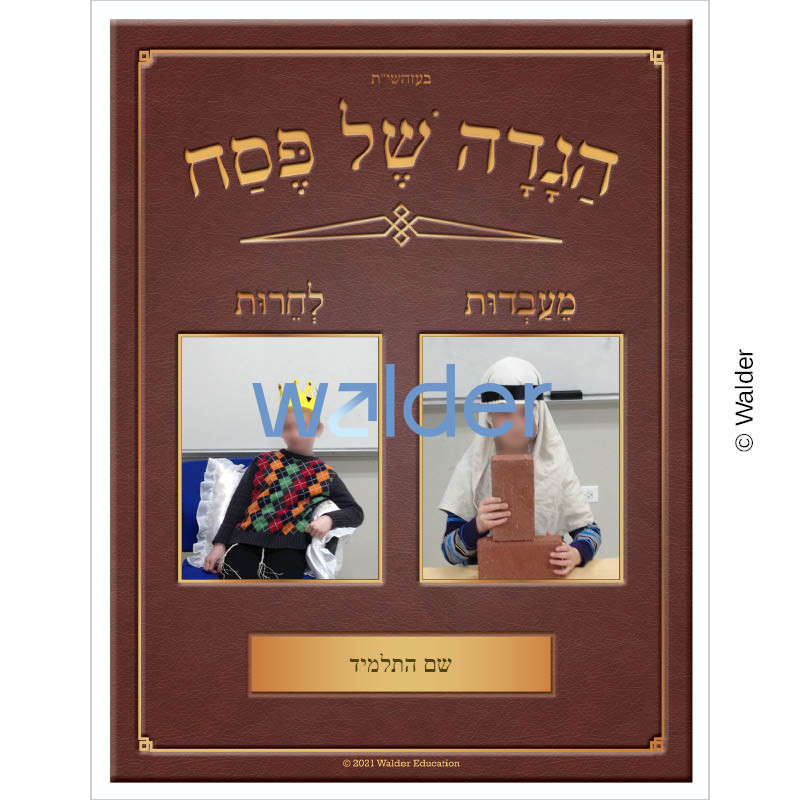 Leather Photo Haggadah Cover - Walder Education