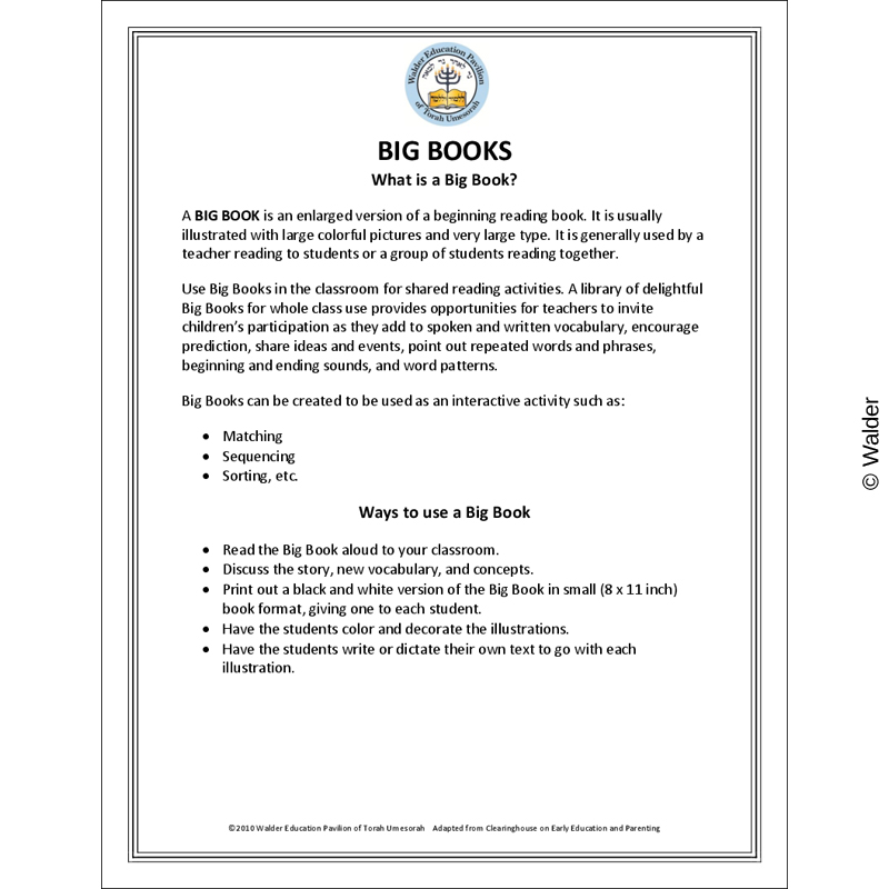 What is a Big Book? - Walder Education