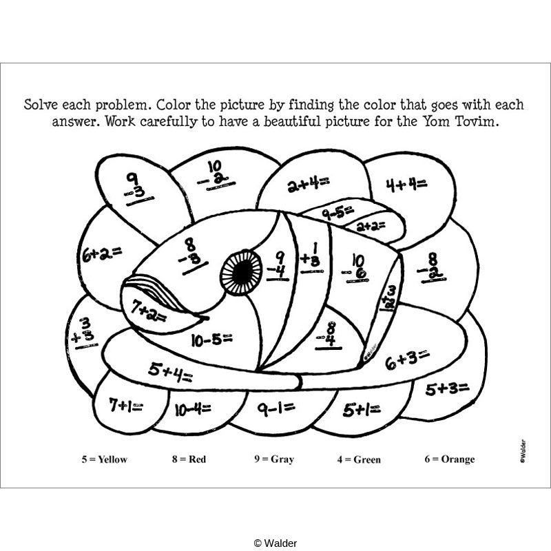 Addition and Subtraction Color by Number - Walder Education