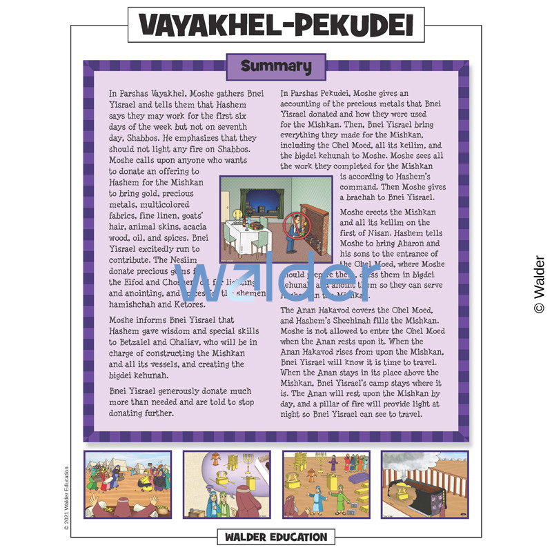 Weekly Parsha Guide: Vayakhel-Pekudei - Walder Education