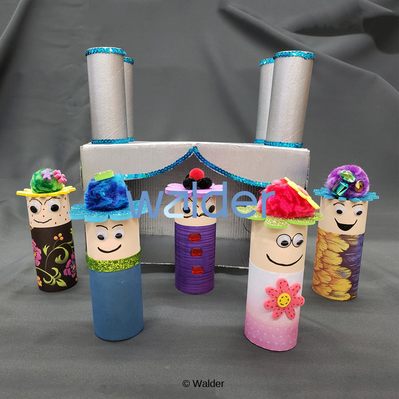 Five Purim Characters and Castle - Walder Education