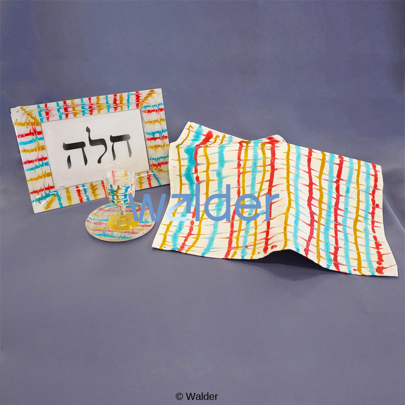 Marbleized Shabbos Set - Walder Education