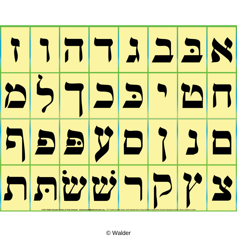 Alef Beis Chart - Walder Education