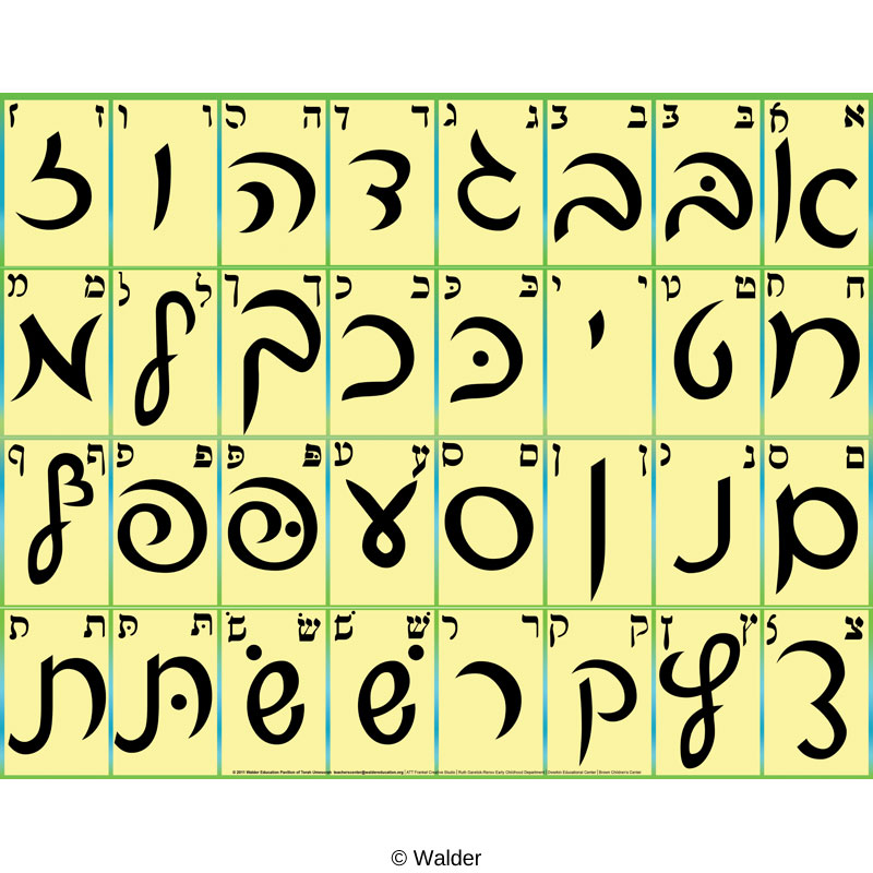 Alef Beis Chart - Walder Education