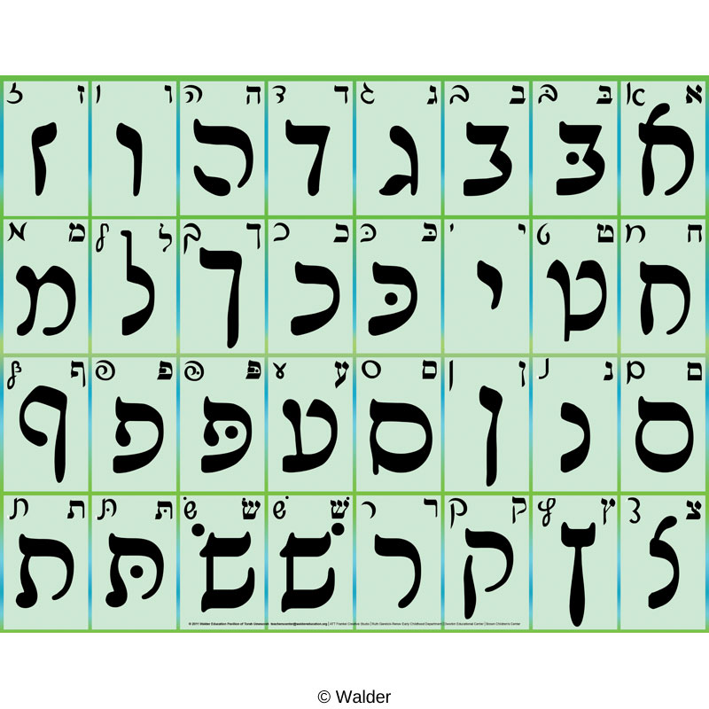Alef Beis Chart - Walder Education