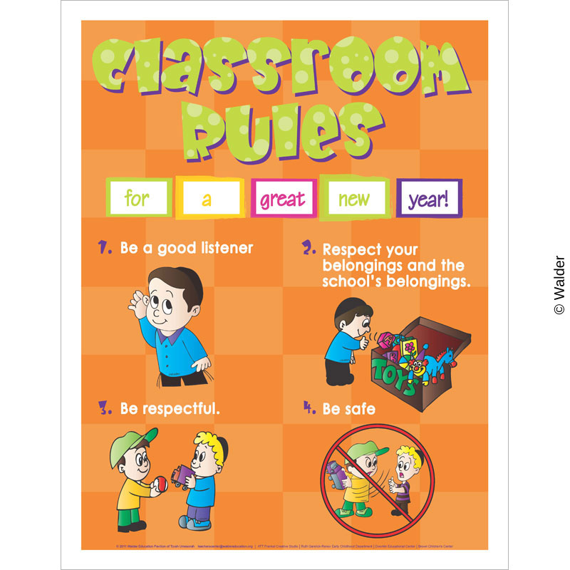 Classroom Rules For a Great New Year! - Boys Fun Font - Walder Education