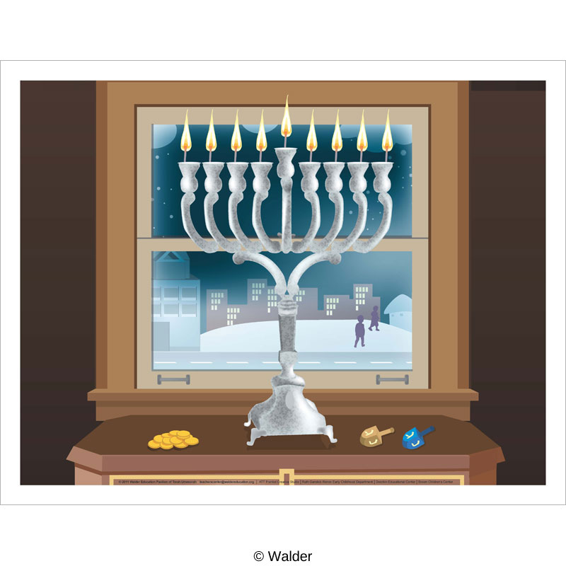 Chanukah Window Scene Poster - Walder Education