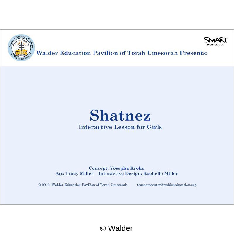 Shatnez Interactive Lesson - Walder Education