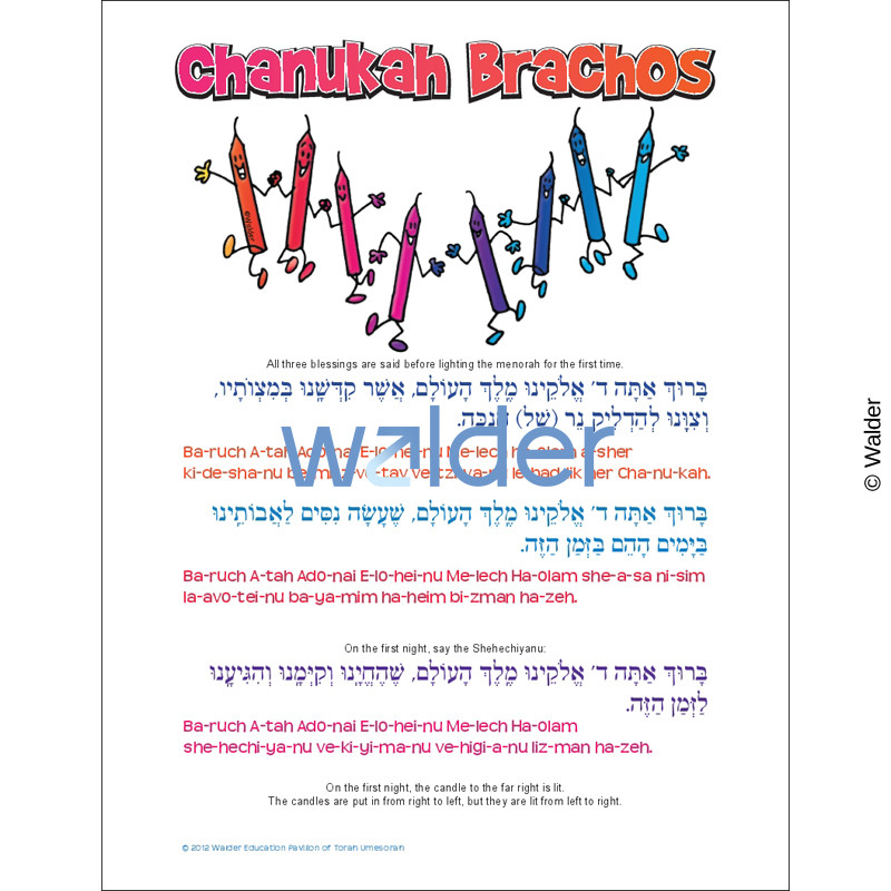 Chanukah Brachos - Transliterated - Walder Education