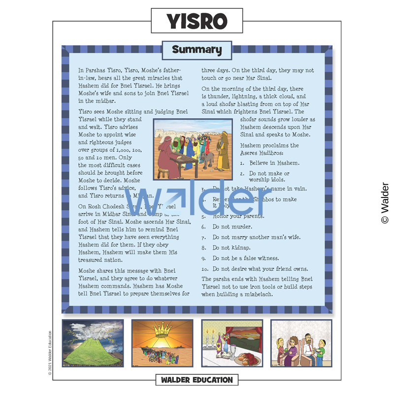 Weekly Parsha Guide: Yisro - Walder Education